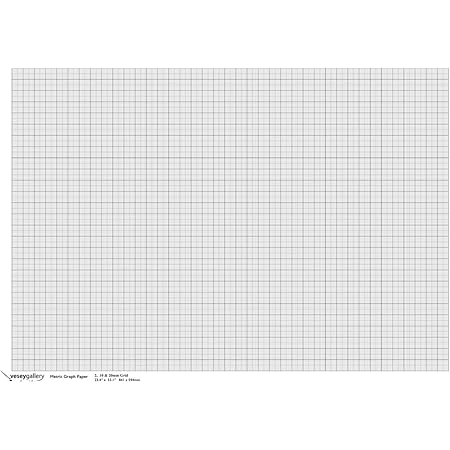 A1 Metric Scale 90gsm Graph Paper. 2, 10 and 20mm Grid. Pack of 5 ...
