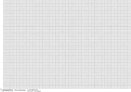 A1 Metric Scale 90gsm Graph Paper - Pack of 5 Large Sheets, 2, 10 and ...