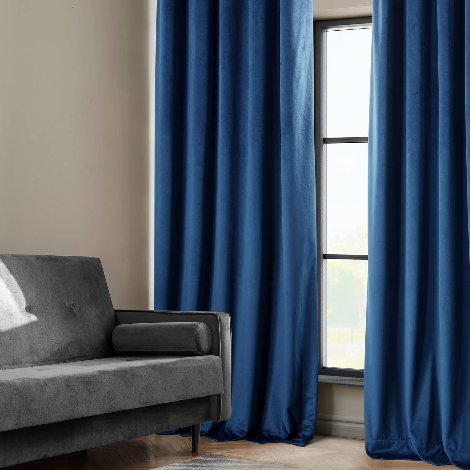 Bedroom Blackout Curtains HPD Heritage Plush Velvet Curtains - 96 Inch ...