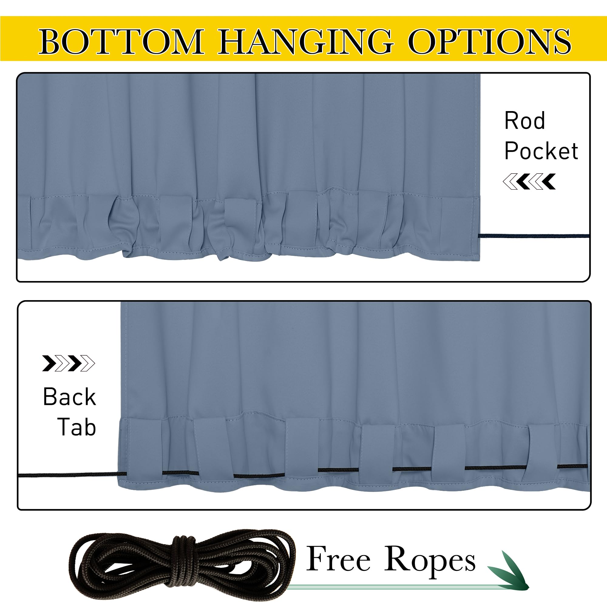 Snapklik.com : NICETOWN 2 Panels Outdoor Curtains Waterproof Pocket ...