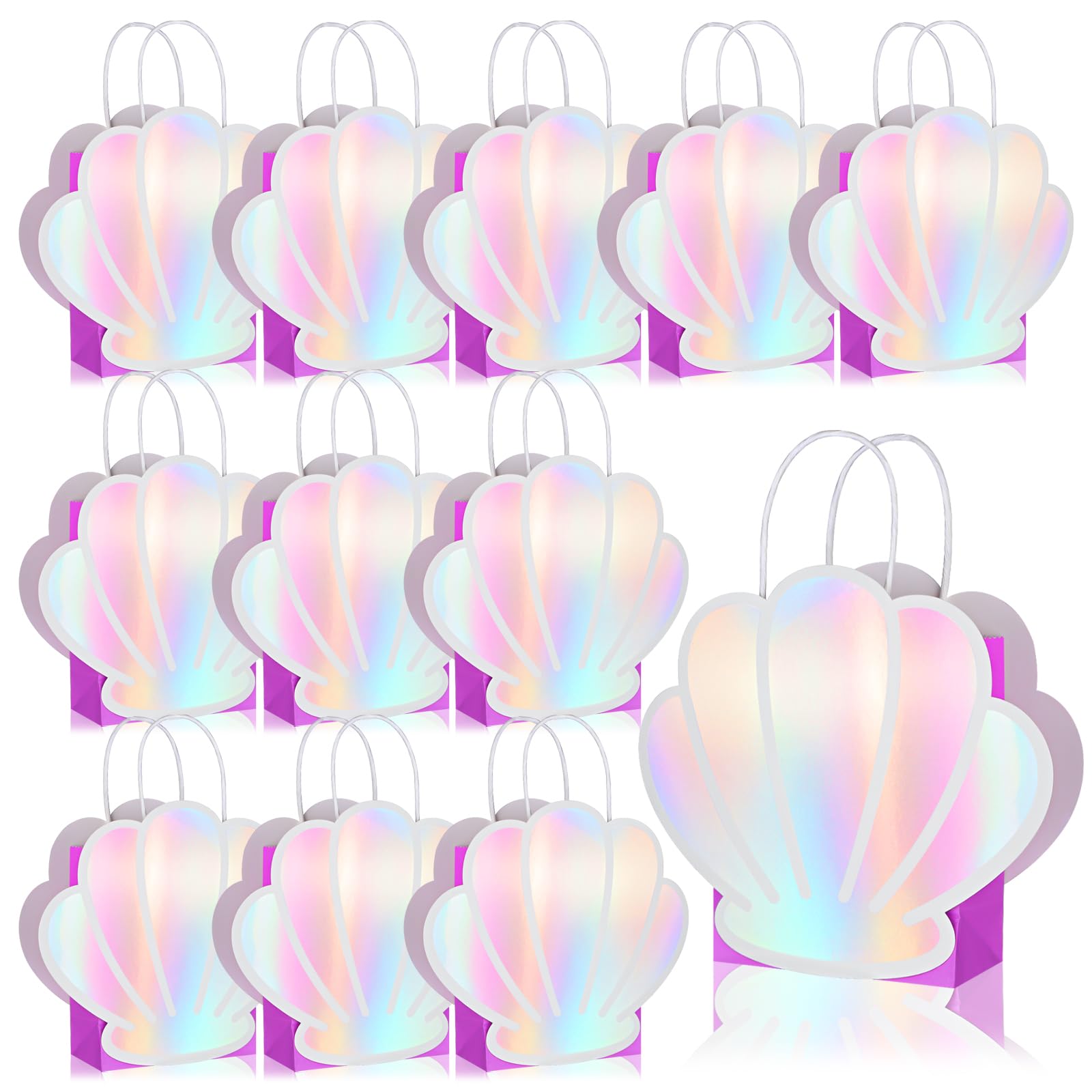 Amazon.com: uyakhom 24 Pack Seashell Gift Bags DIY Mermaid Party Favor ...