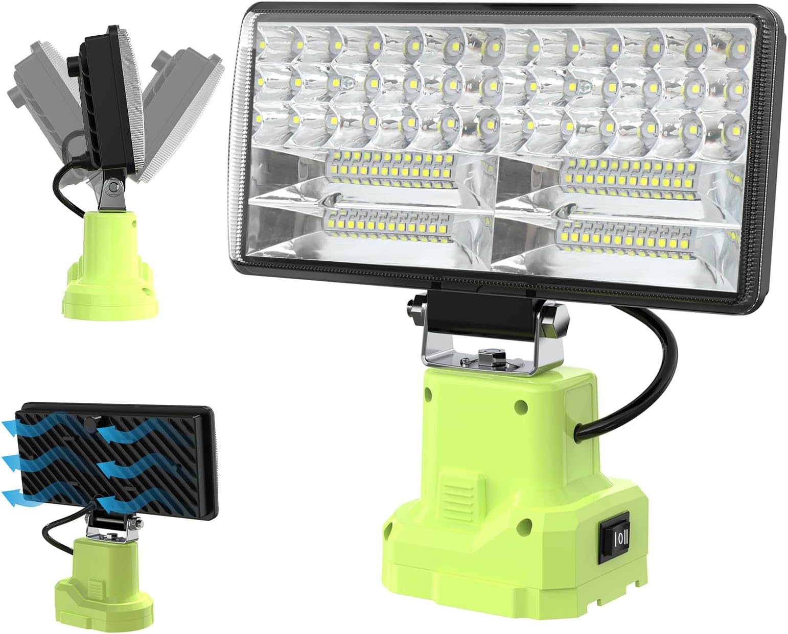 Philophca 18V Light for Ryobi 18V One+ Li-ion Battery,18W 2000LM for ...