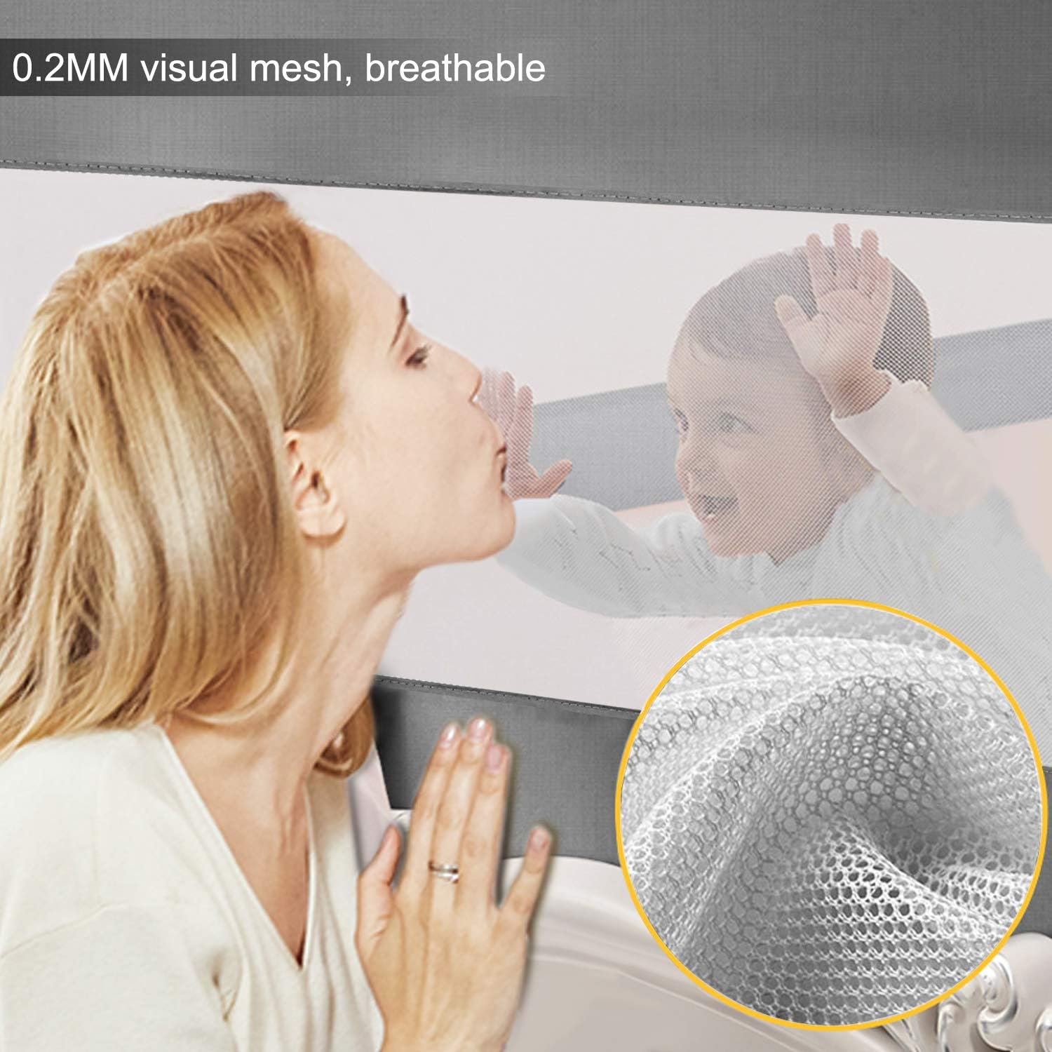 Mingfuxin Extra Long Safety Bed Rails for Toddlers - Model BR-1.8M-Grey ...