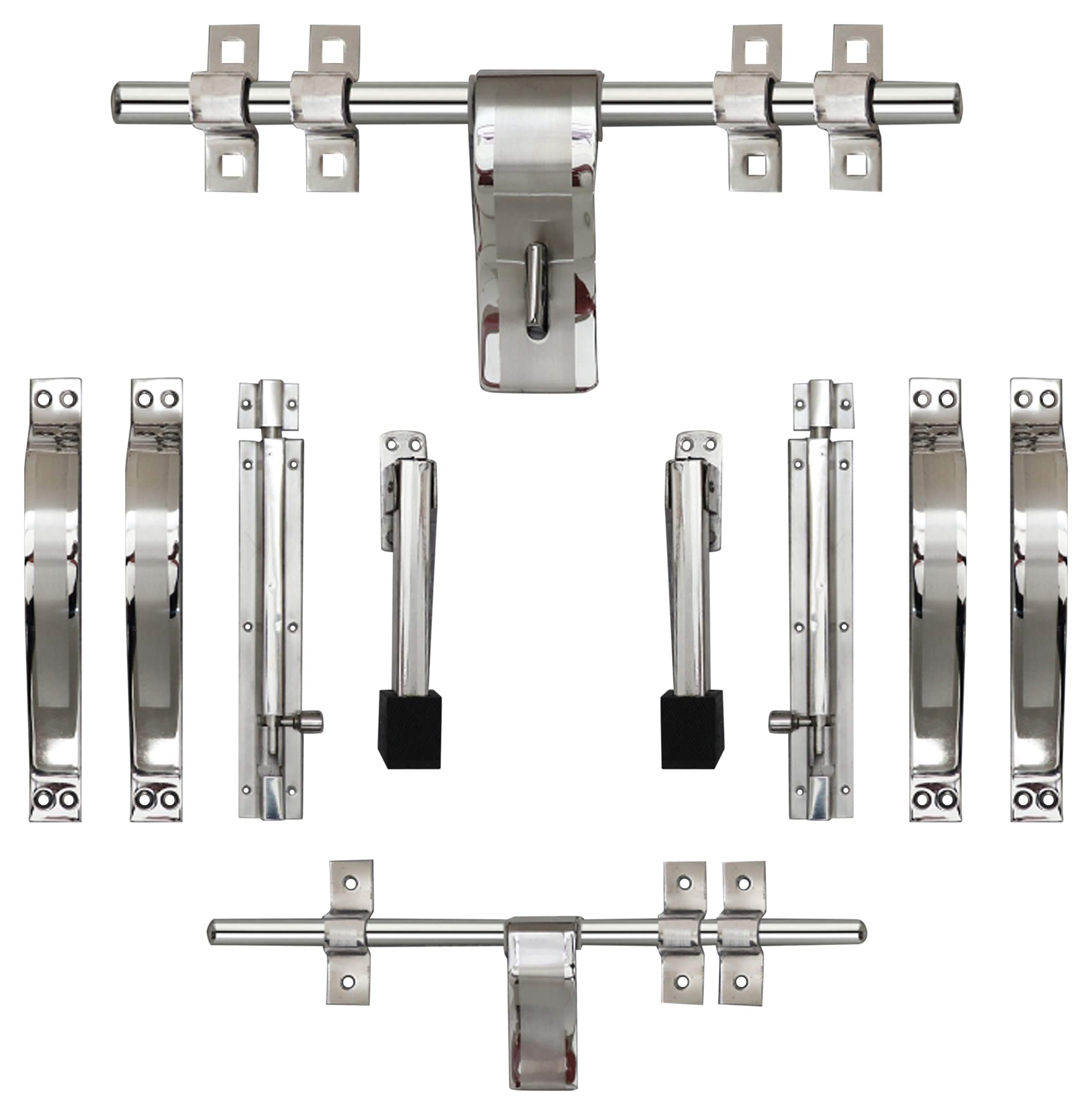 Buy RAB Door Kit 12" Inch Stainless Steel (1-Aldrop, 1-Latch, 4-Handle ...