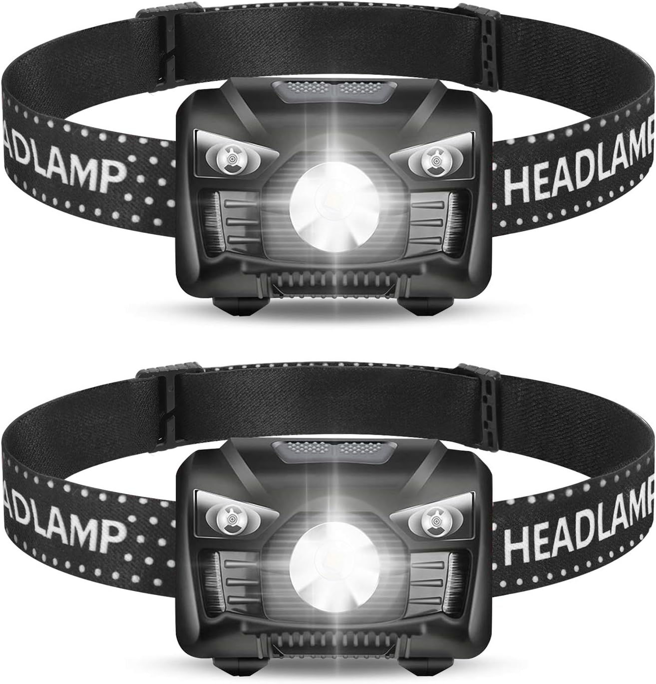Amazon.com: 2 Pack of Rechargeable Headlamp, LED Headlamp, Head lamps ...