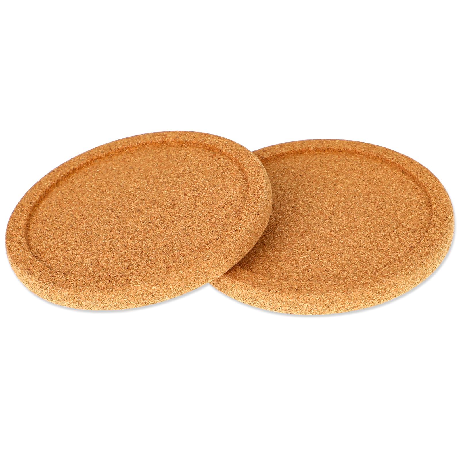 Amazon.com: 2pcs Natural Round Cork Coasters Extra Thick Grooved 4 Inch ...