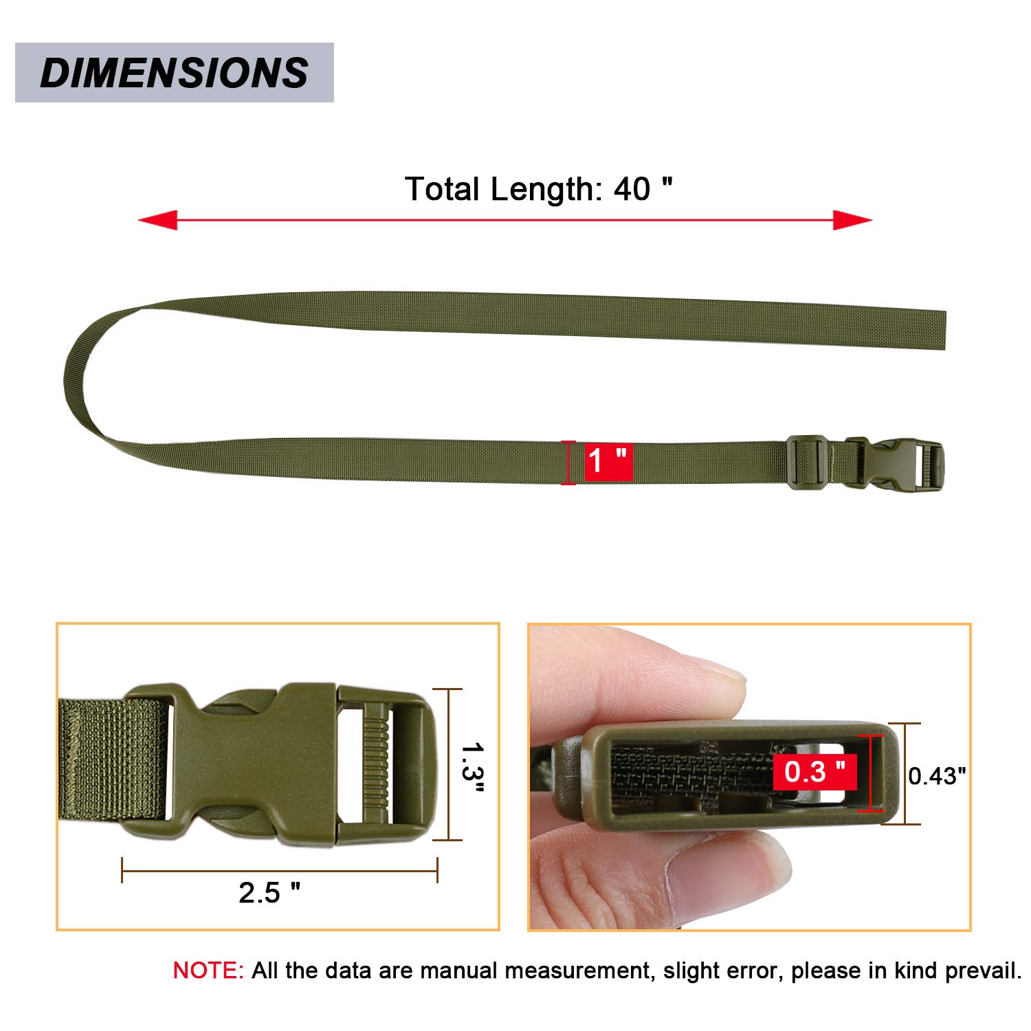 Snapklik.com : MAGARROW 24" Strap Buckle Packing Straps Adjustable 1 ...