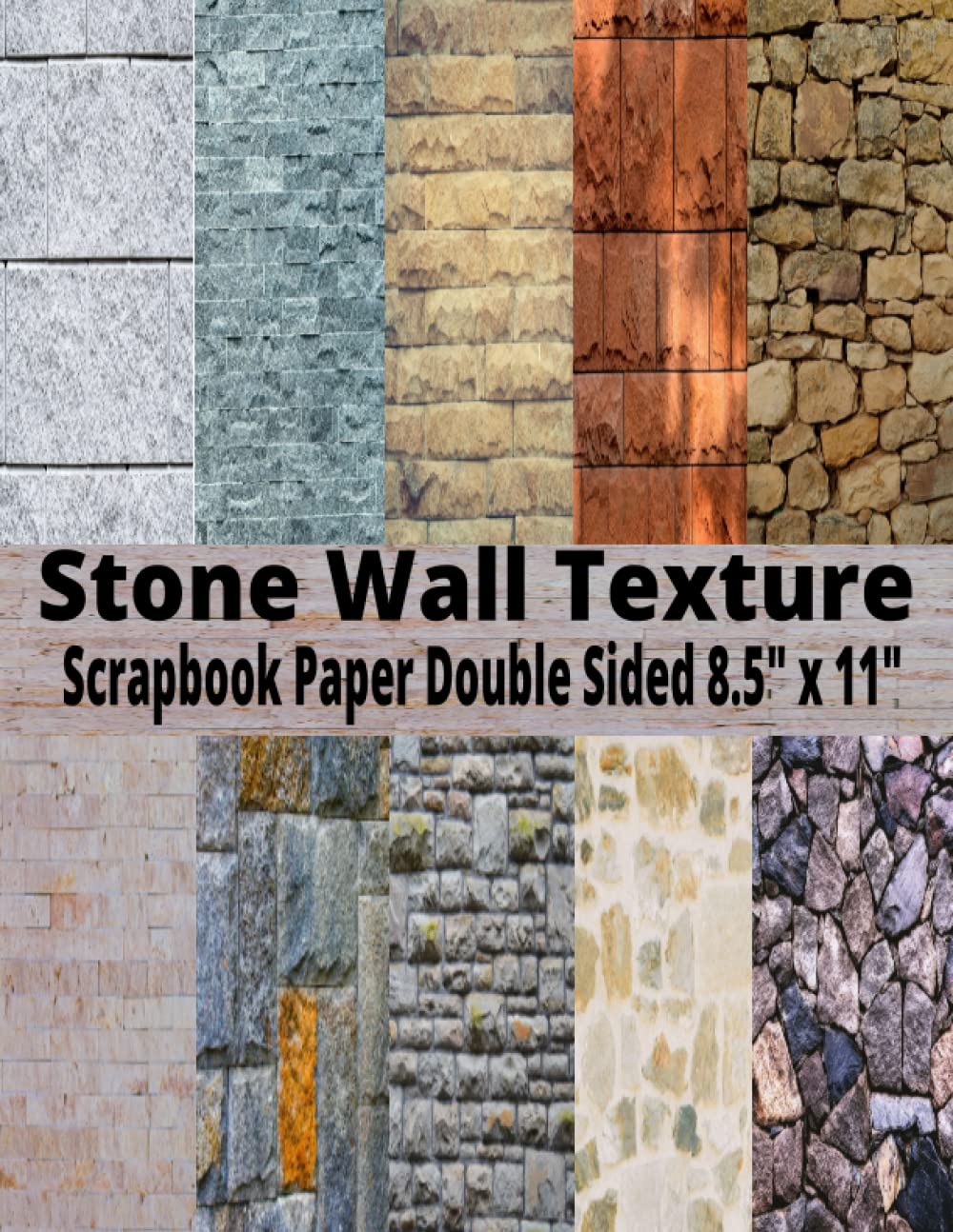 Stone Wall Texture Scrapbook Paper: Double Sided Brick and Stone ...