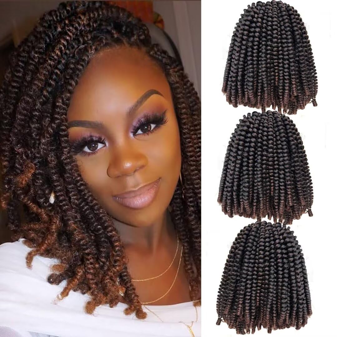 Amazon.com : 90strands Spring Twist Hair 8 Inch Spring Twist Crochet ...