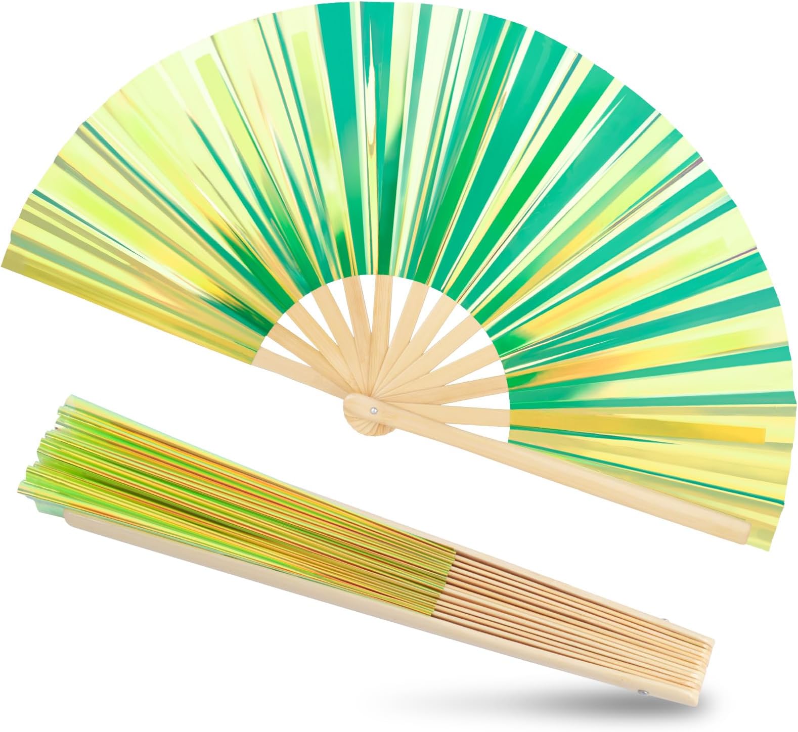 Amazon.com: AMQTSLM LED Glowing Folding Fan, Colorful Chinese Hand Held ...