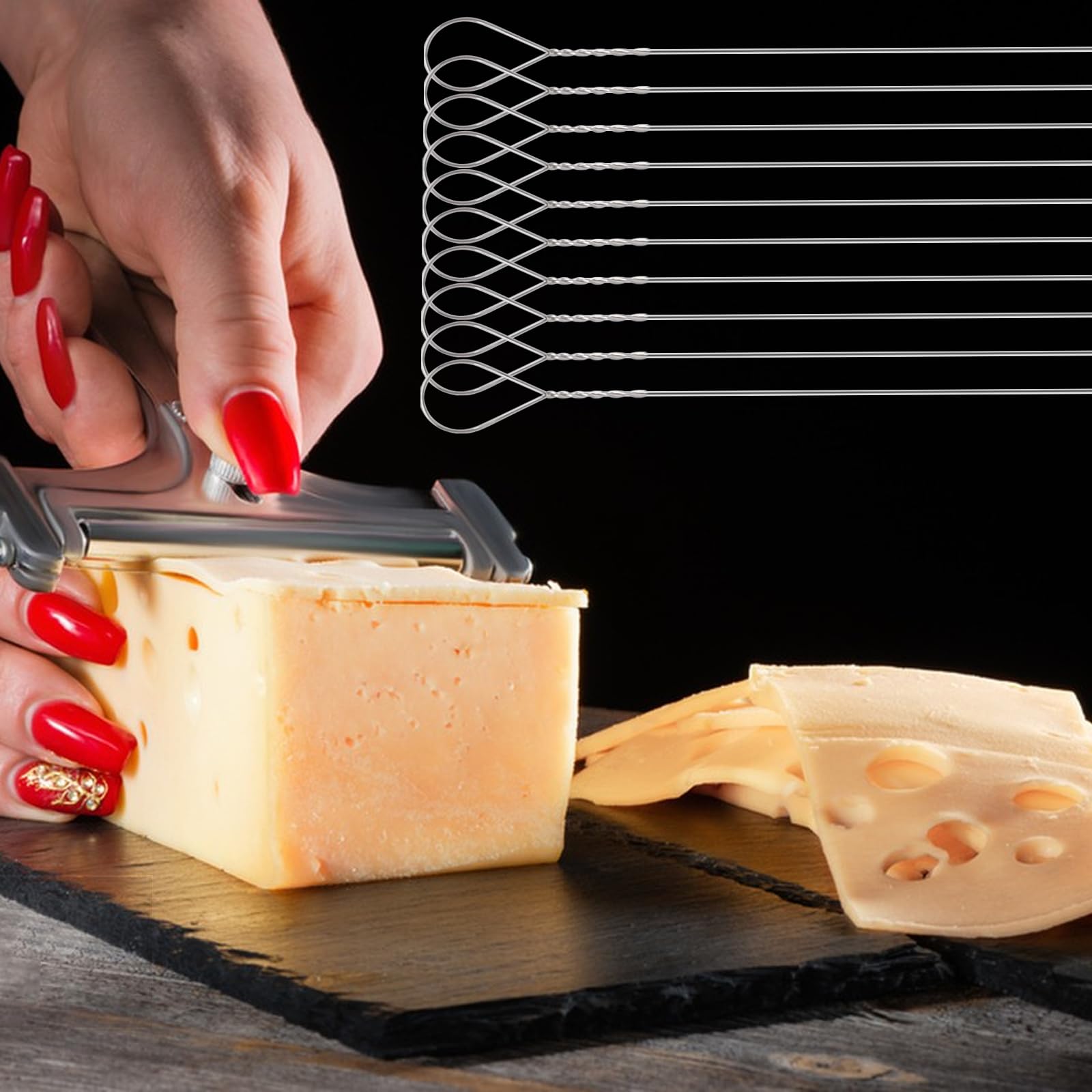 Snapklik.com : 5.7 Inch Cheese Slicer Wire,10 PCS Cheese Slicer ...