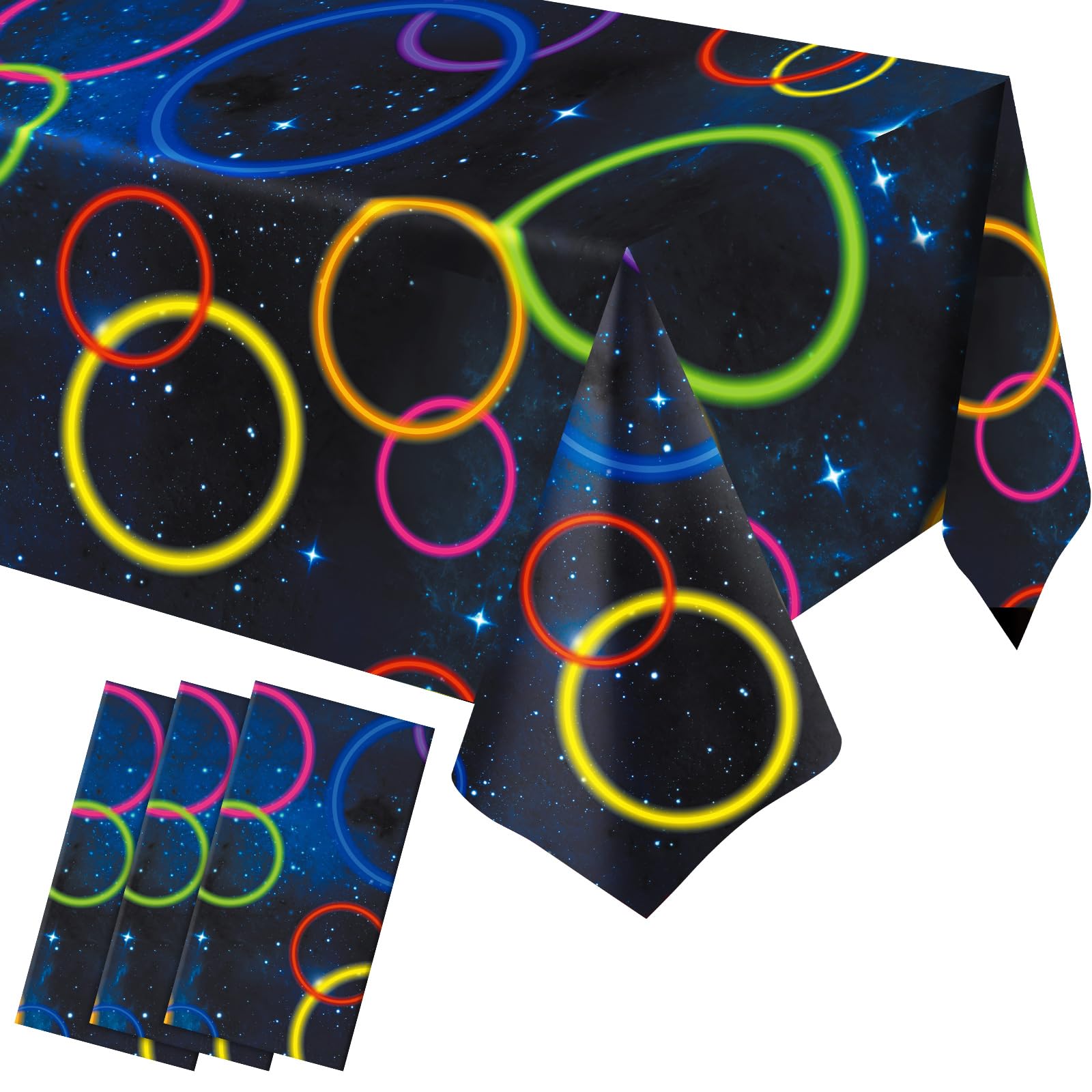 Amazon.com: Irenare Neon Table Cloths, 54" x 108" Glow in The Dark ...