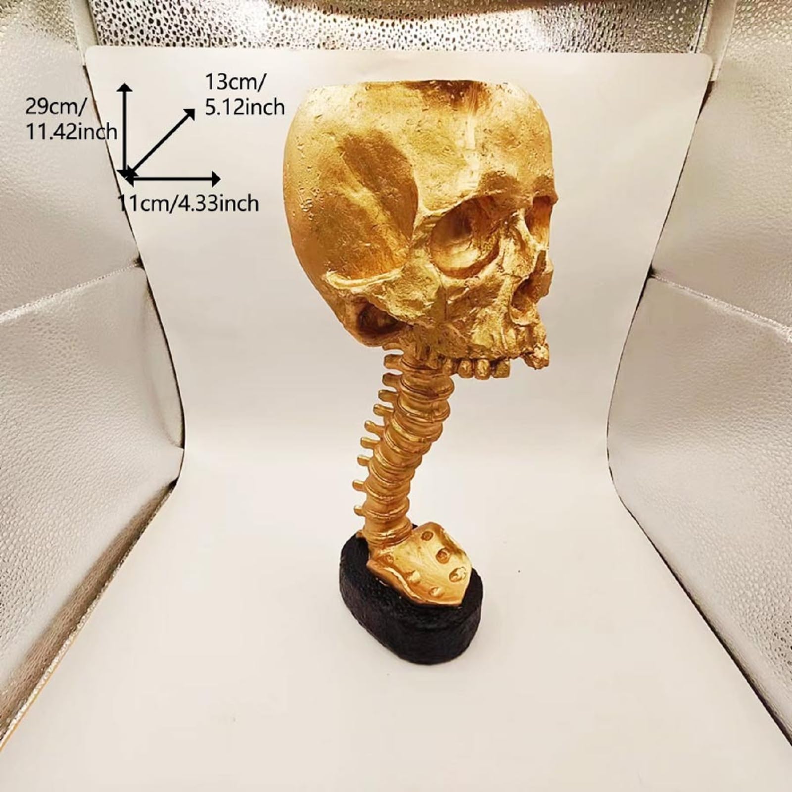 Snapklik.com : Abocyn Skull Planter & Spine Stand, Resin Skeleton ...