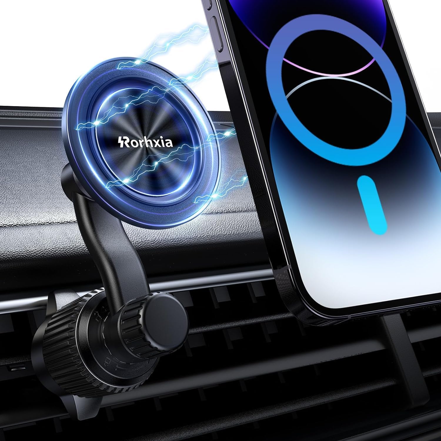 Amazon.com: Rorhxia Fits MagSafe Car Mount, [Never Blocking Vent, Enjoy ...