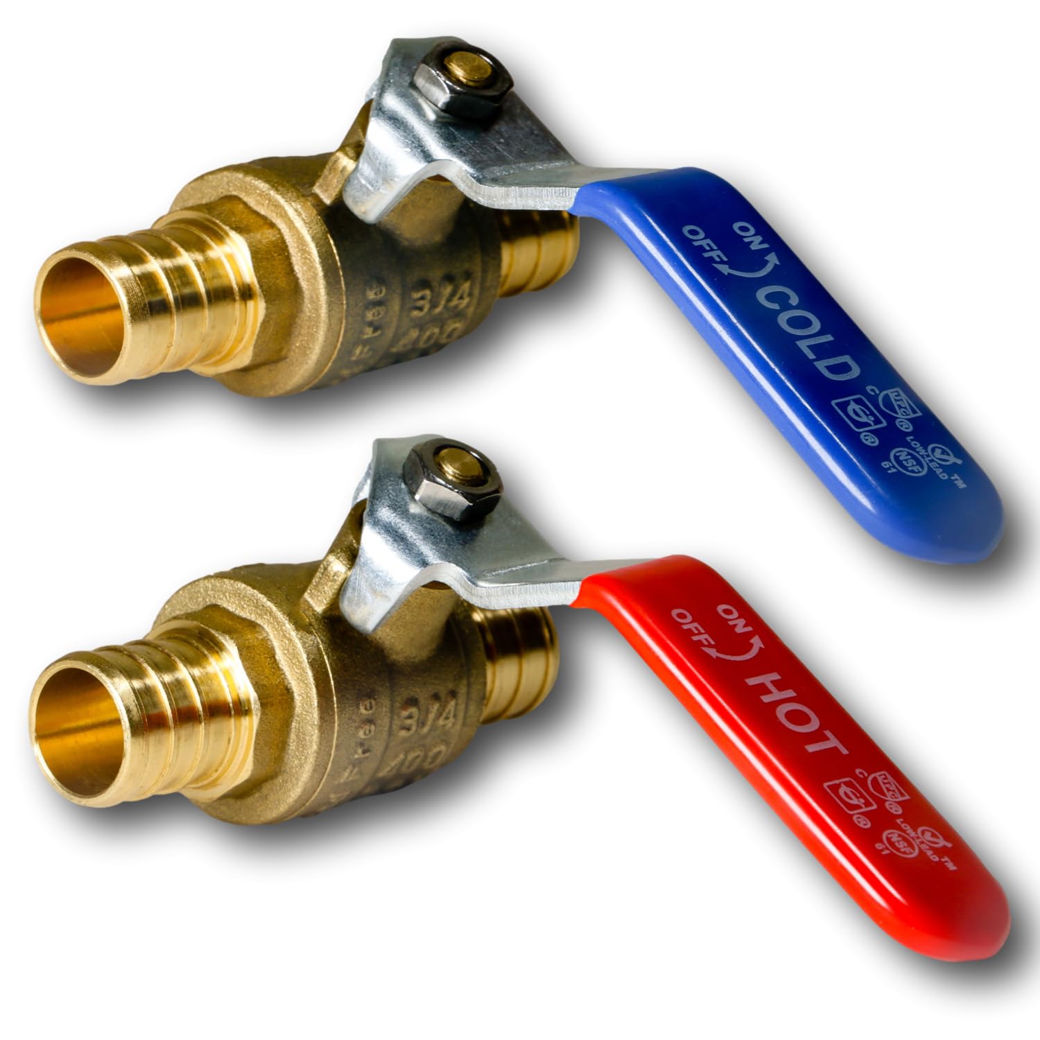 Snapklik.com : XFITTING 10 Pieces 3/4" Pex Ball Valve Hot And Cold