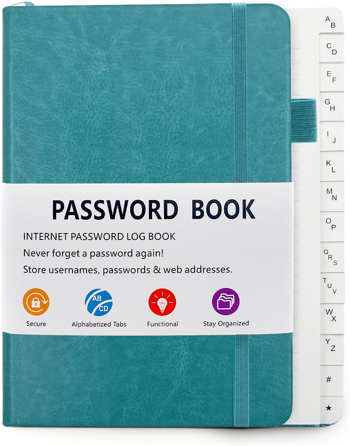 Password Book with Alphabetical Tabs, Small Pocket Password Keeper for ...