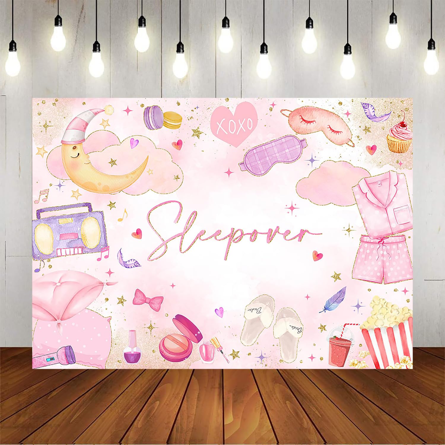 Girls Spa Party Supplies 7x5ft Beautiful Backdrop Sleepover Party ...