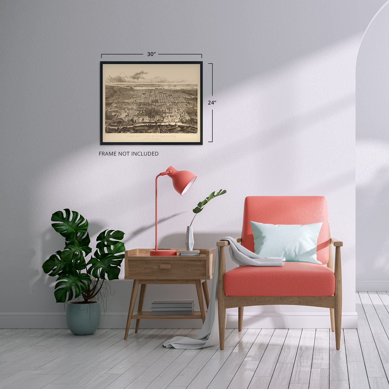 Snapklik.com : HISTORIX Vintage 1857 Philadelphia Pennsylvania Map