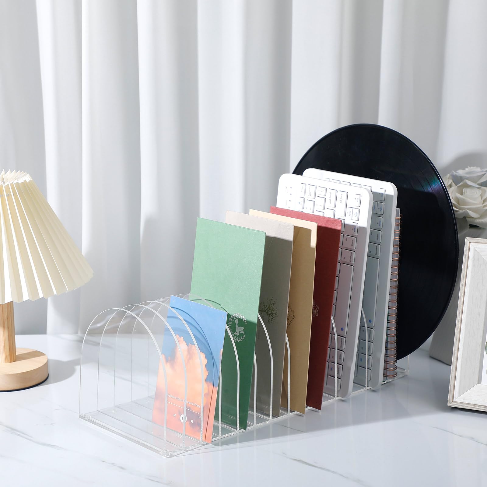 Snapklik.com : Ctosree Acrylic File Organizer For Desk Vertical 15 ...