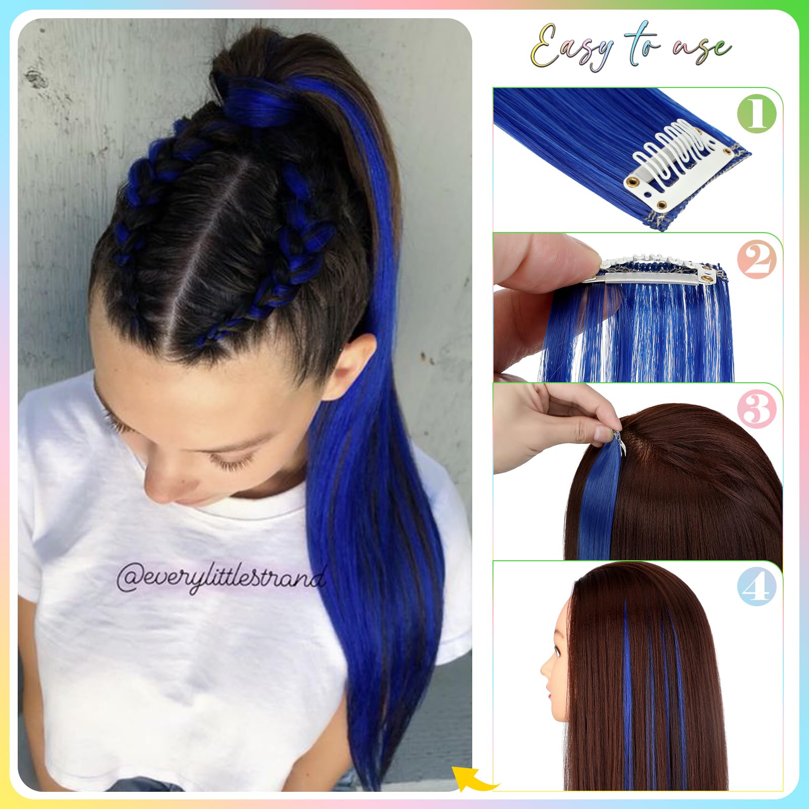 Blue Hair Extensions Weave