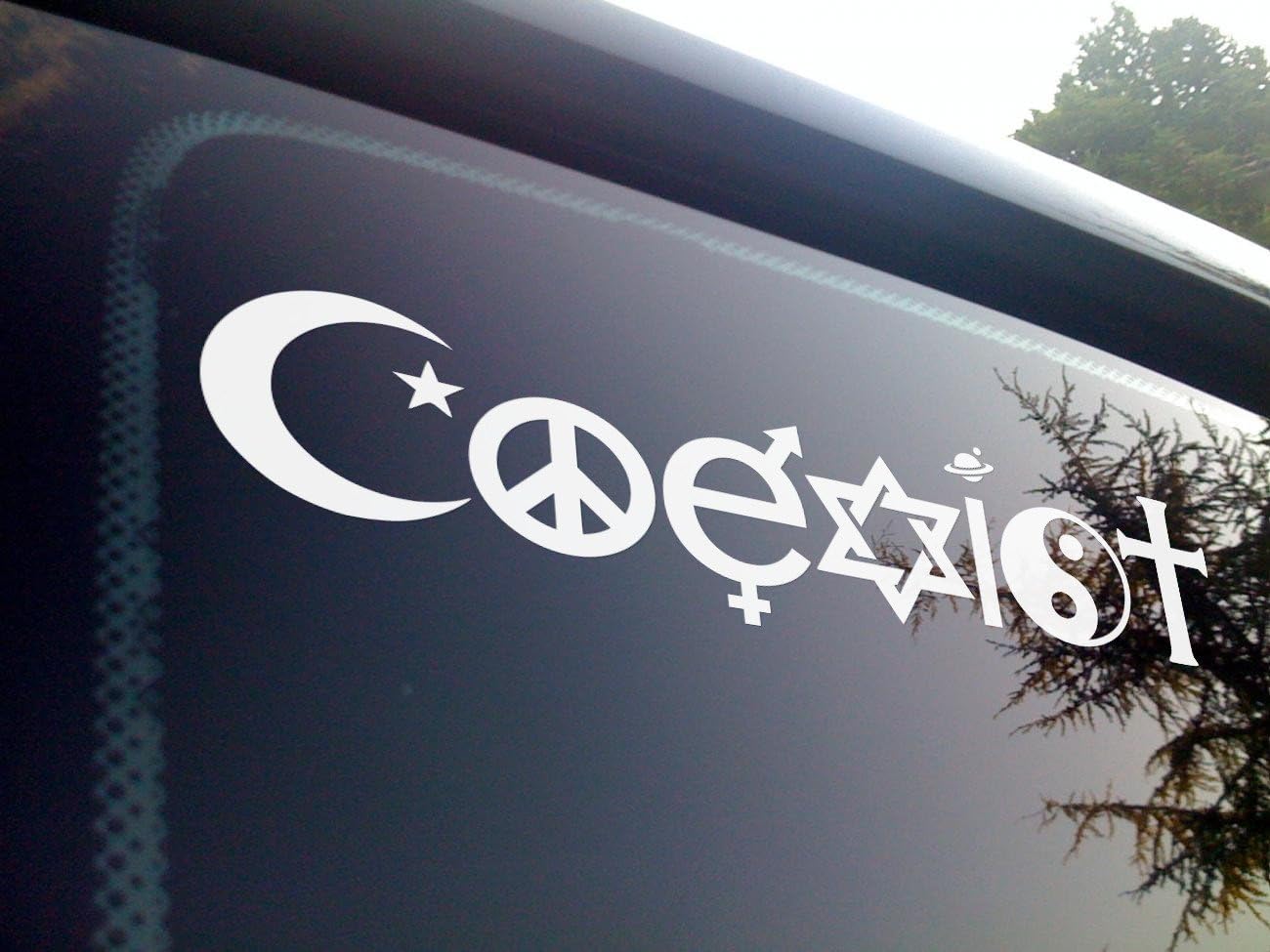 Amazon.com - Coexist Black - Inspirational Bumper Sticker - Bumper ...