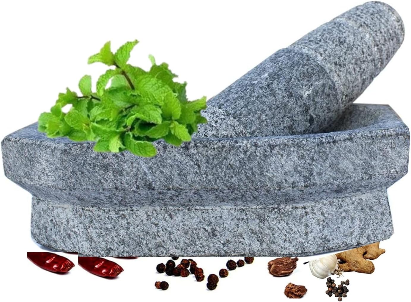 Buy Kalvam Grinding Stone for Herbs and Spices - 8.5 inch Masher ...