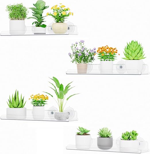 Amazon.com: Lifewit Window Plant Floating Shelves 15 x 4 inch, 4 Pack ...