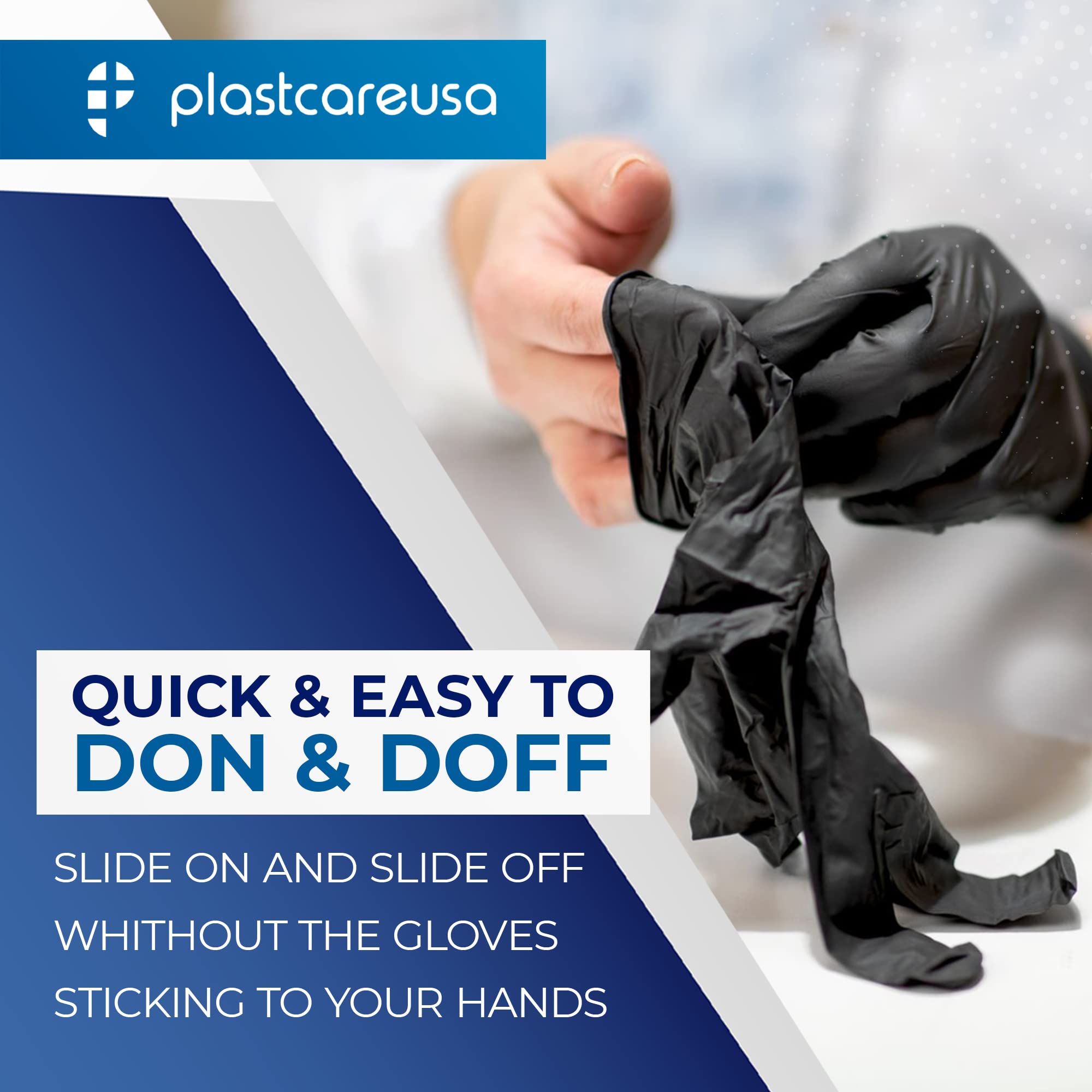 Snapklik.com : PlastCare USA 100 Medium Nitrile Exam Disposable Black ...
