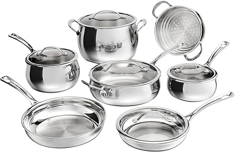Cuisinart 12-Piece PureClad™ Triple-Ply Stainless Steel Cookware Set ...