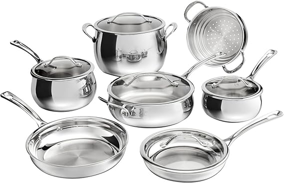 Cuisinart 12-Piece PureClad™ Triple-Ply Stainless Steel Cookware Set ...