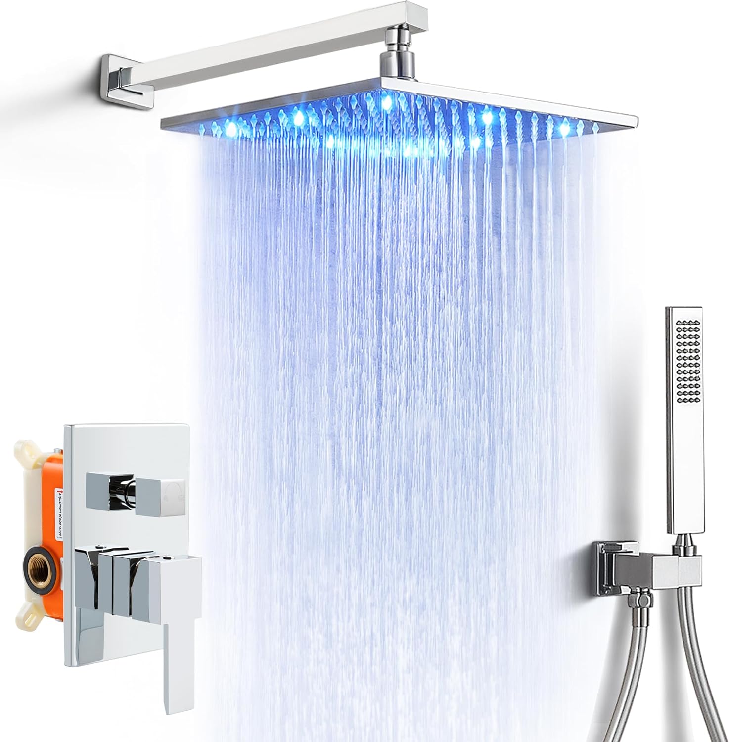 Dr Faucet Regendusche Befestigungssystem Wandhalterung 30,5 cm LED ...