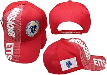 Massachusetts State Red with White Letters Crest Patch On Side ...