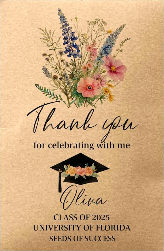 Amazon.com : Personalized Graduation Eco-Friendly Wildflowers Seed ...