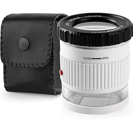 30X Loupe Magnifier with 6 Led and UV Light, Illuminated Jewelry Eye ...