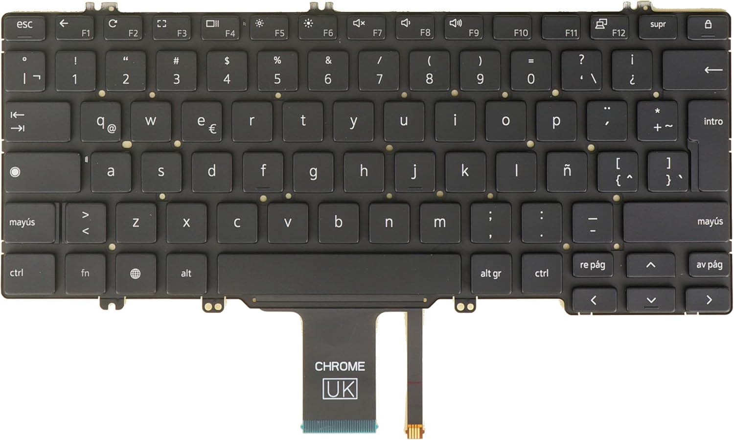 Amazon.com: LA Latin Spanish Layout- Laptop Keyboard for Dell Latitude ...
