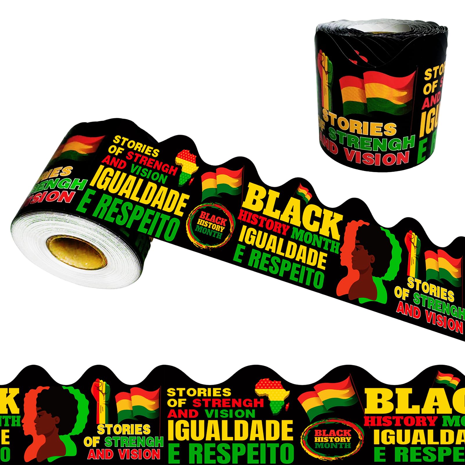 Amazon.com: 69 Feet Black History Month Bulletin Board Border African ...