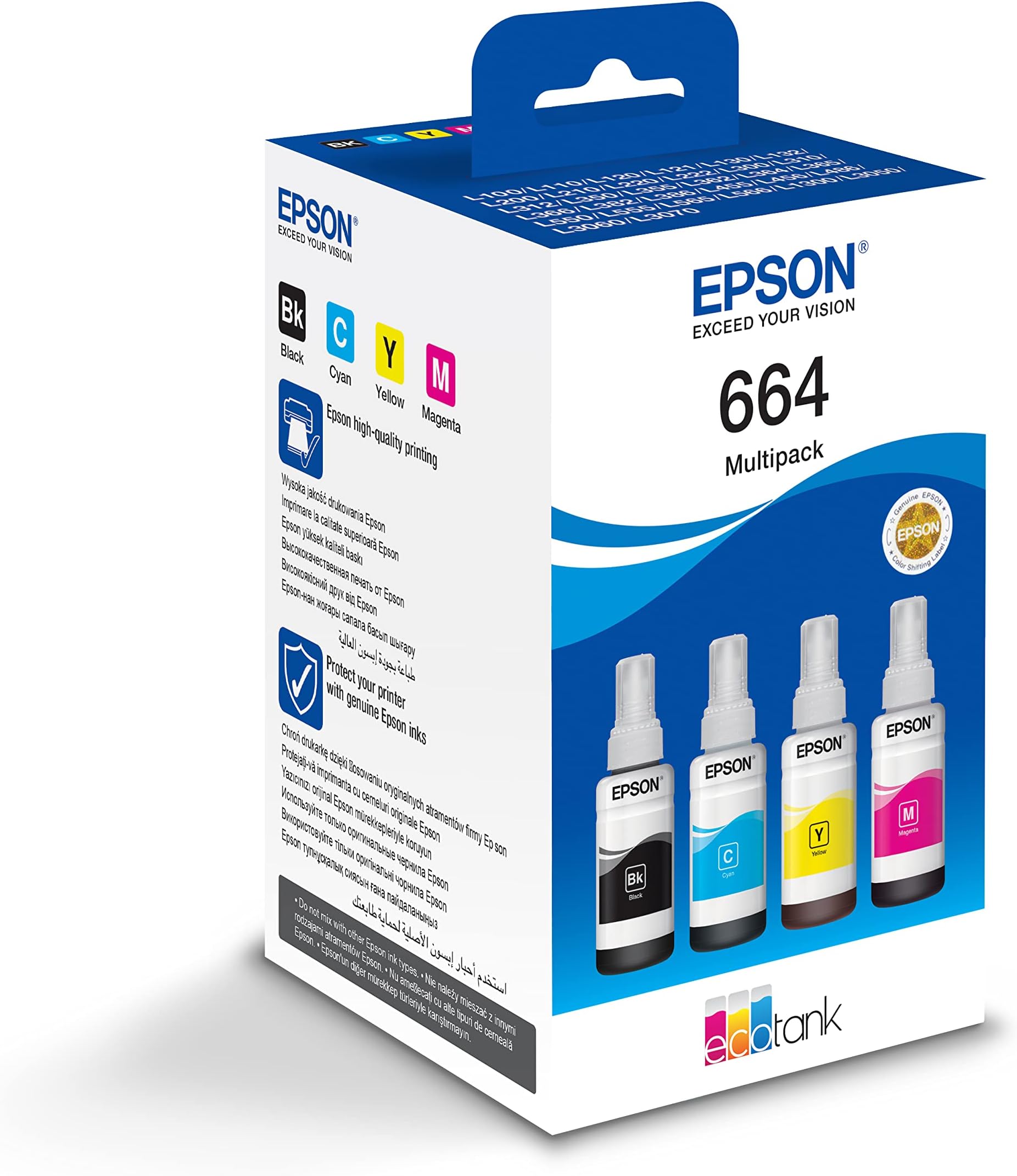 Epson EcoTank 664 Genuine Multipack Ink Bottles : Amazon.co.uk