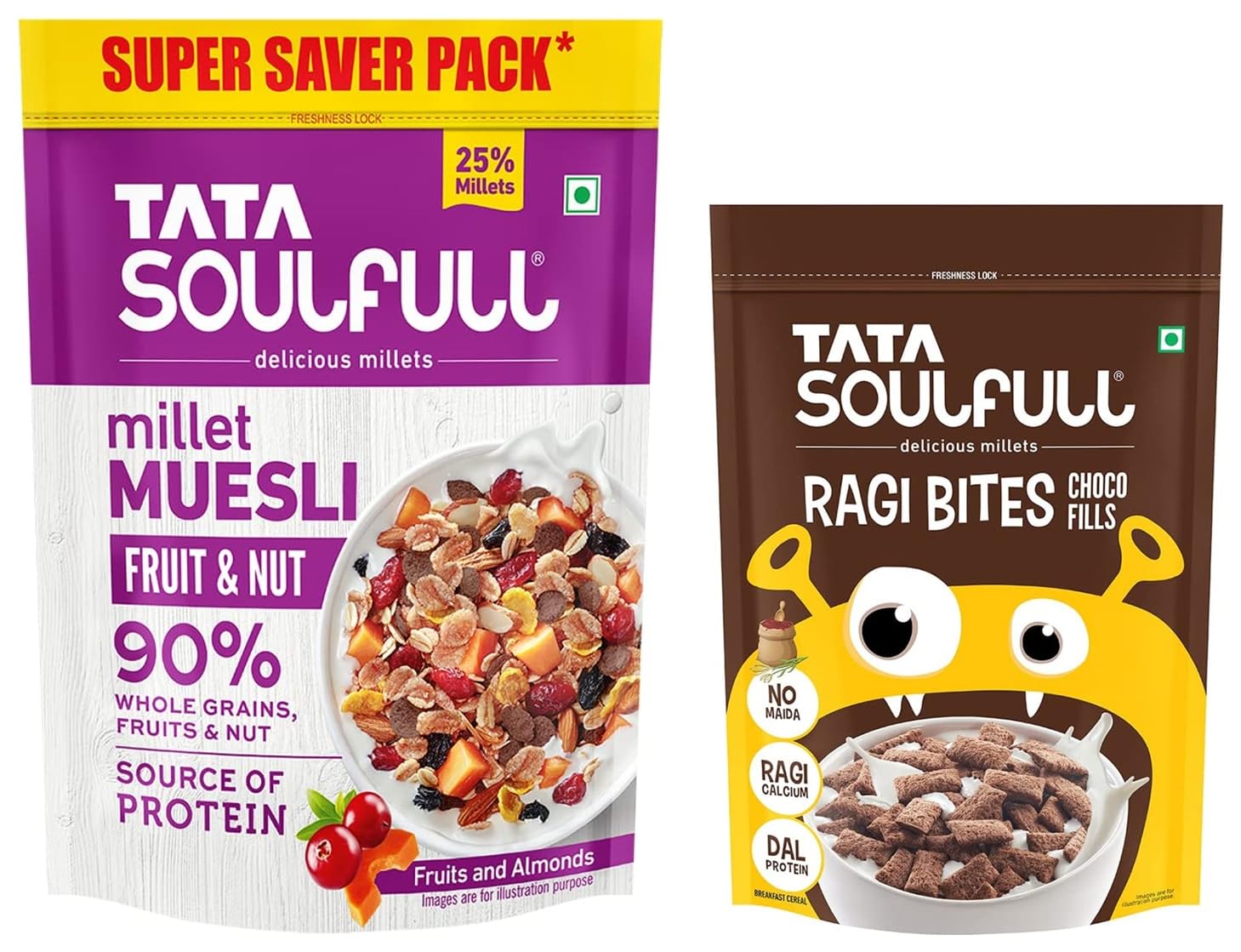 Tata Soulfull Millet Muesli | Fruit & Nut | With 25% Crunchy Millets ...