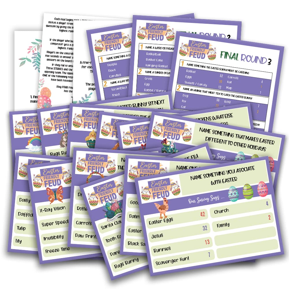 Buy Easter Friendly Feud Quiz, Family Feud Quiz, Baby Shower Game Night ...
