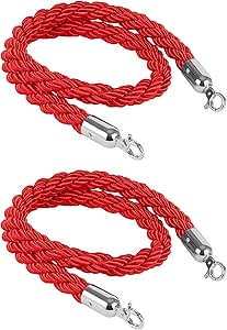 Amazon.co.jp: Set of 2 Twisted Hemp Rope, Indoor Entrance VIP Stanchion ...