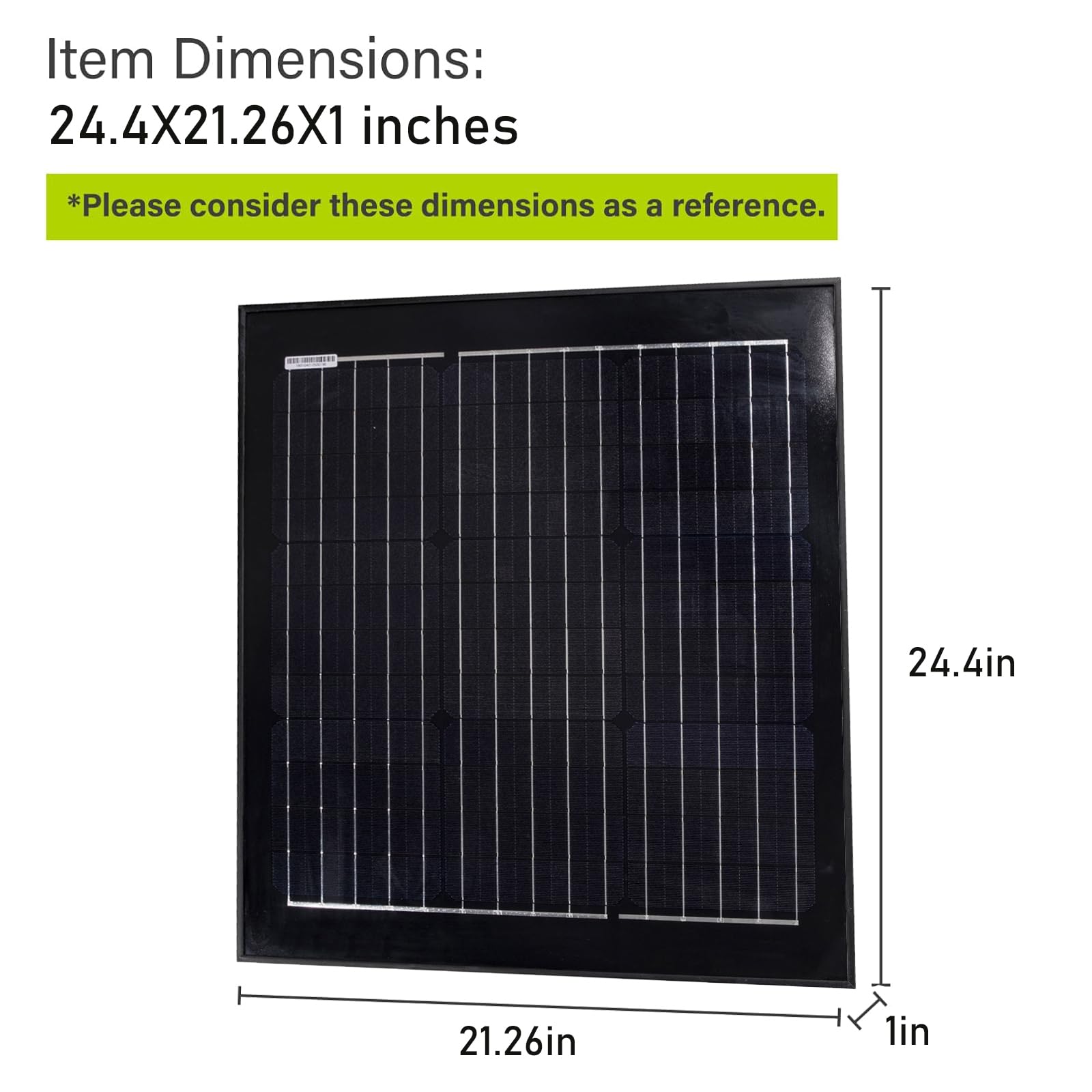 Snapklik.com : 40W Solar Panel High-Efficiency Monocrystalline 12V PV ...