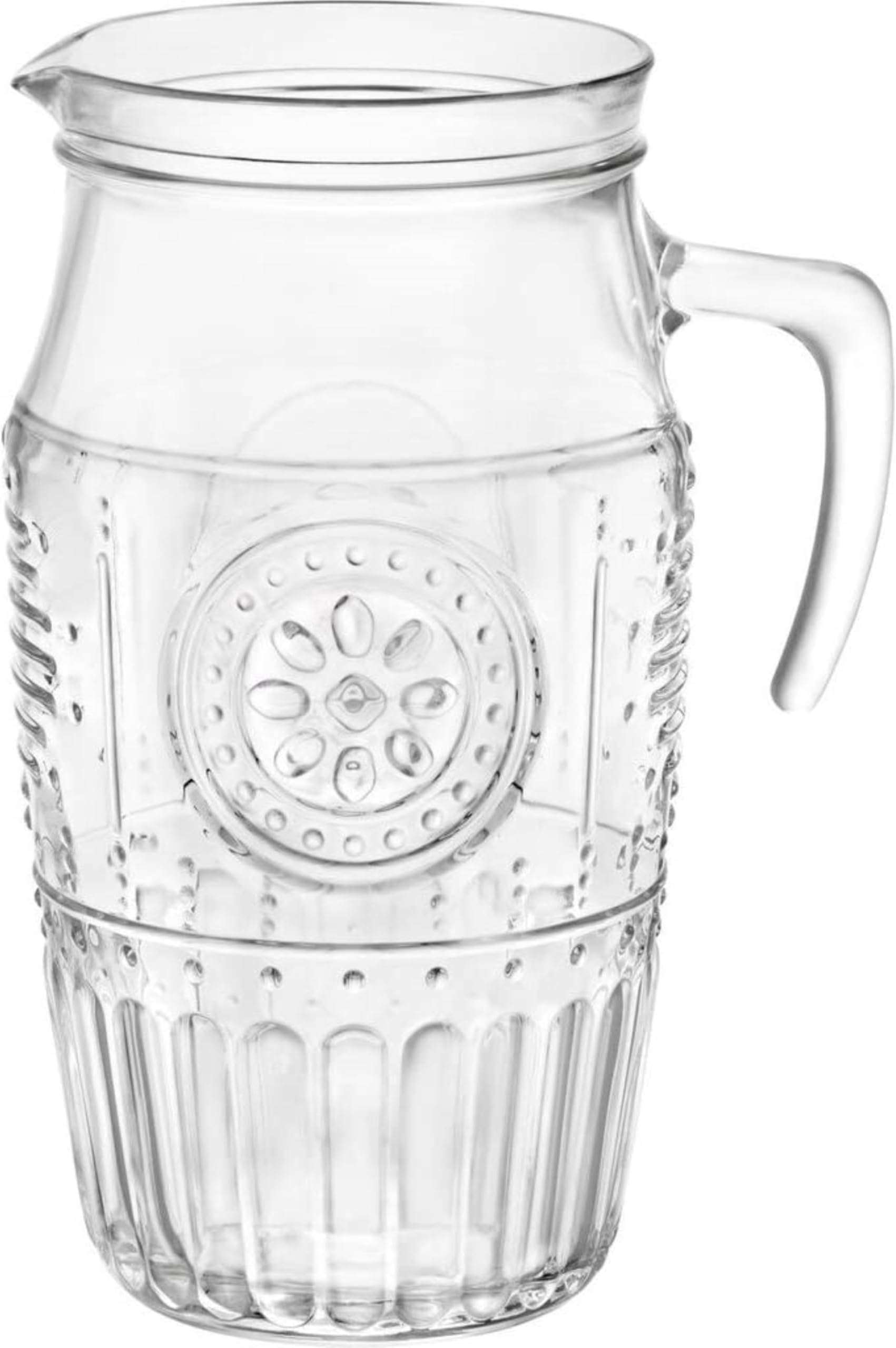 Amazon.com: Bormioli Rocco Romantic, Elegant Floral Glass Pitcher, 60. ...