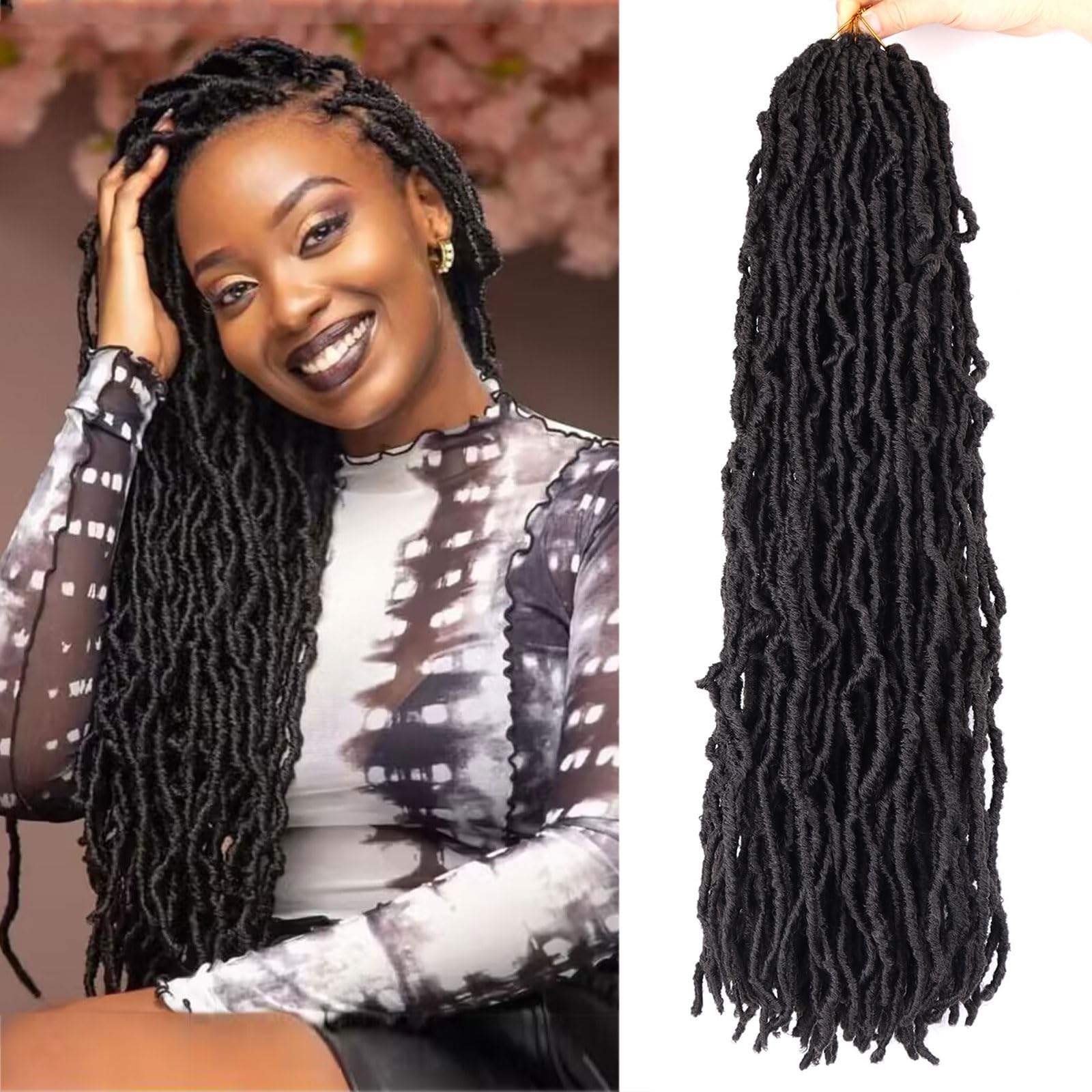 Amazon.com : LMZIM 26 inch Soft Locs Crochet Hair Pre Looped 7 Packs ...