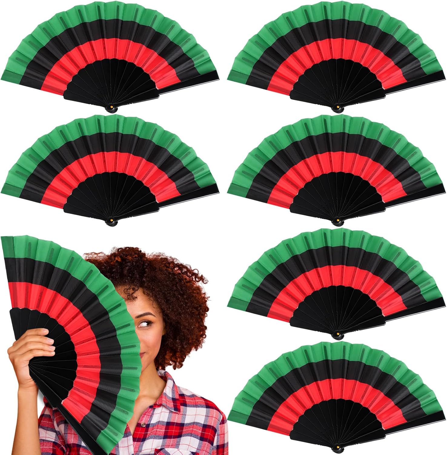 Amazon.com: Memorywuu 6 Pcs Juneteenth Hand Fans African American Hand ...
