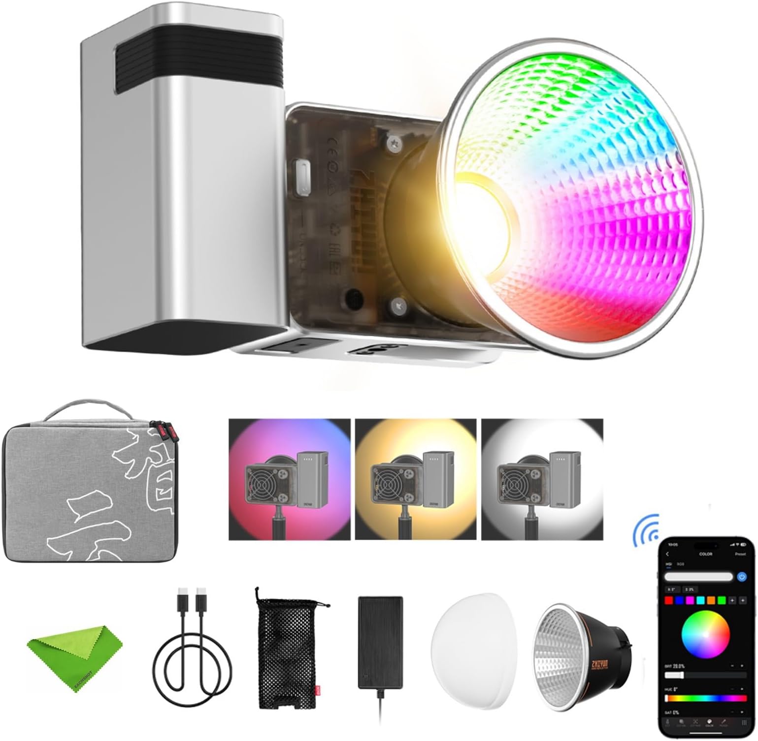 Amazon.com : Bi-Color LED Video Light, GVM 100W Photography Lighting ...