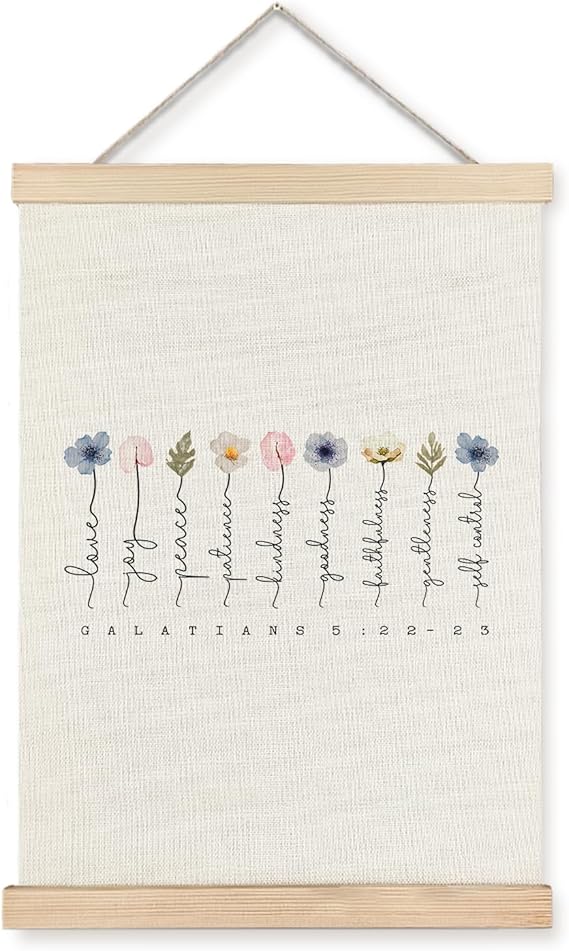 Amazon.com: Supwhd Fruit of the Spirit Wall Art with Wooden Poster ...