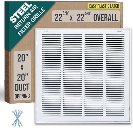 Fits 20x20 Duct Opening | Steel Return Air Filter Grille by Handua ...