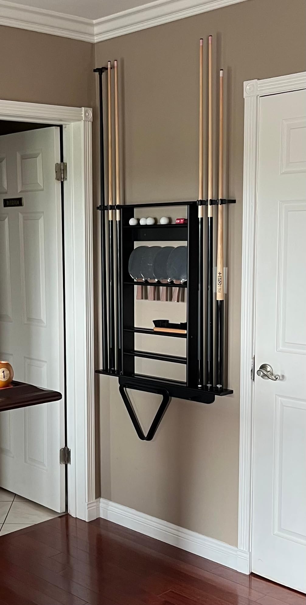 $15/mo - Finance XCSOURCE Pool Cue Rack, 2-IN-1 Pool Stick & Ping Pong ...