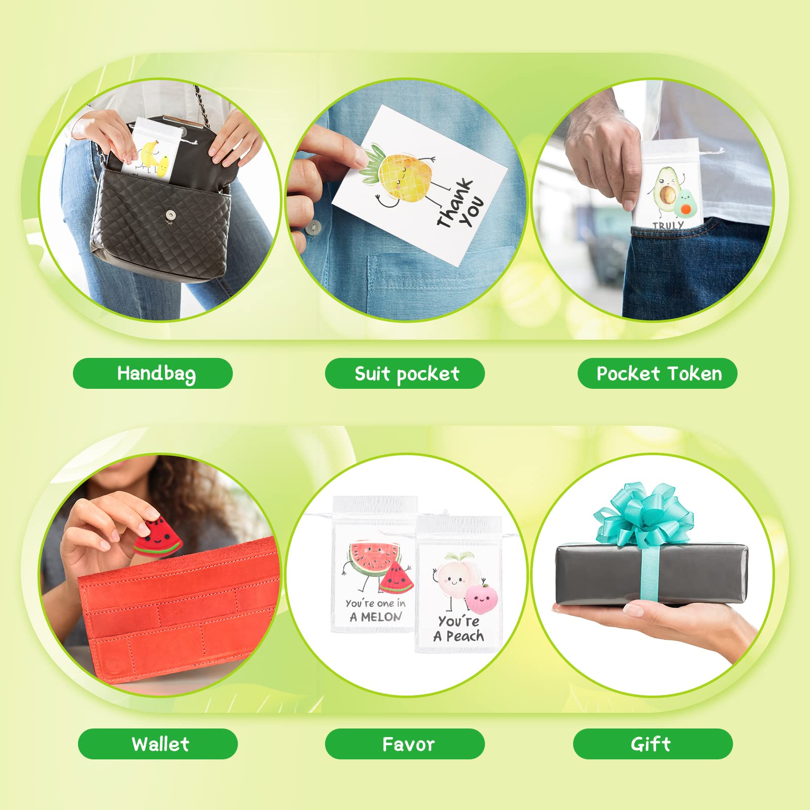 Wettarn 180 Pcs Employee Appreciation Gifts Includes 60 Pcs Fruit Pun ...