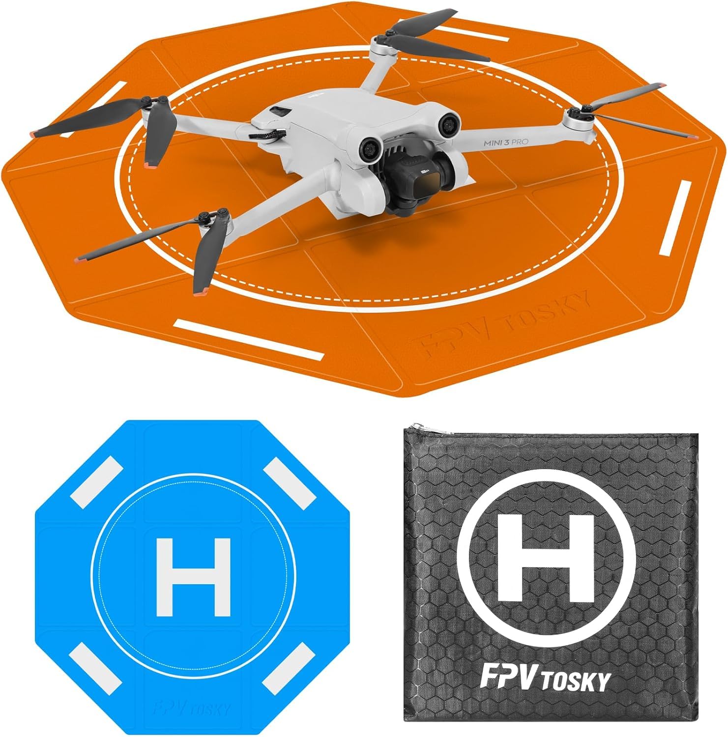 Amazon.com: FPVtosky Drone Landing Pad, Octagonal Nighttime Reflective ...